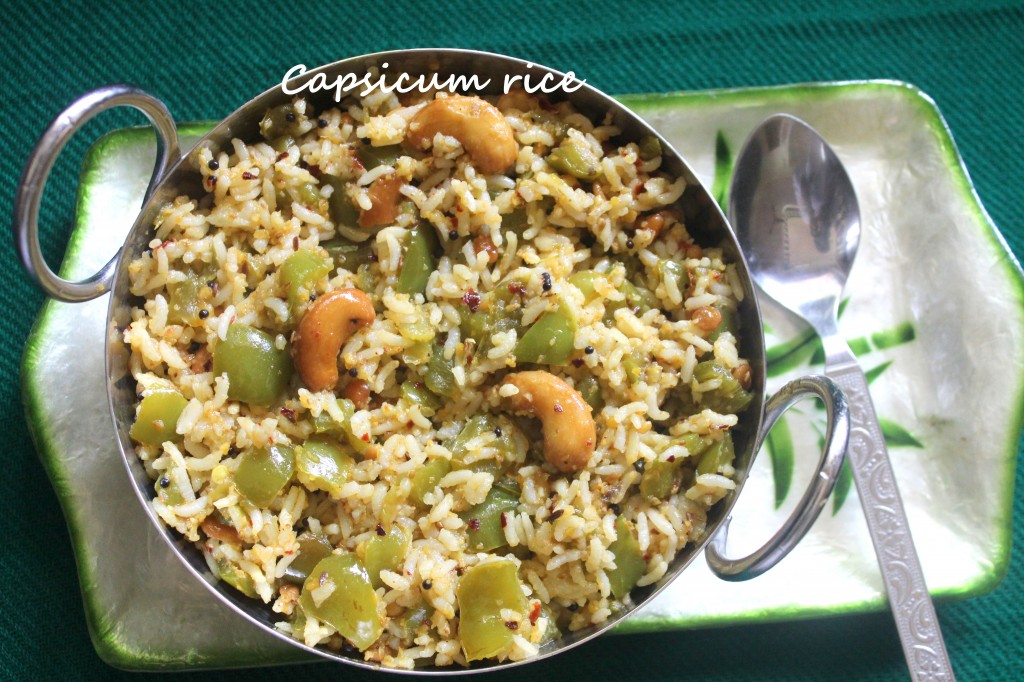 Capsicum rice recipe – CHARUS CUISINE